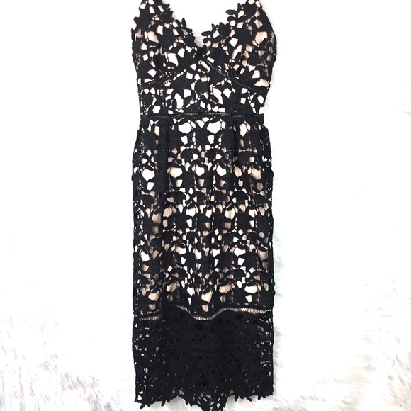 Dresses | Nwot Black Tan Lace Dress Size Medium | Poshmark